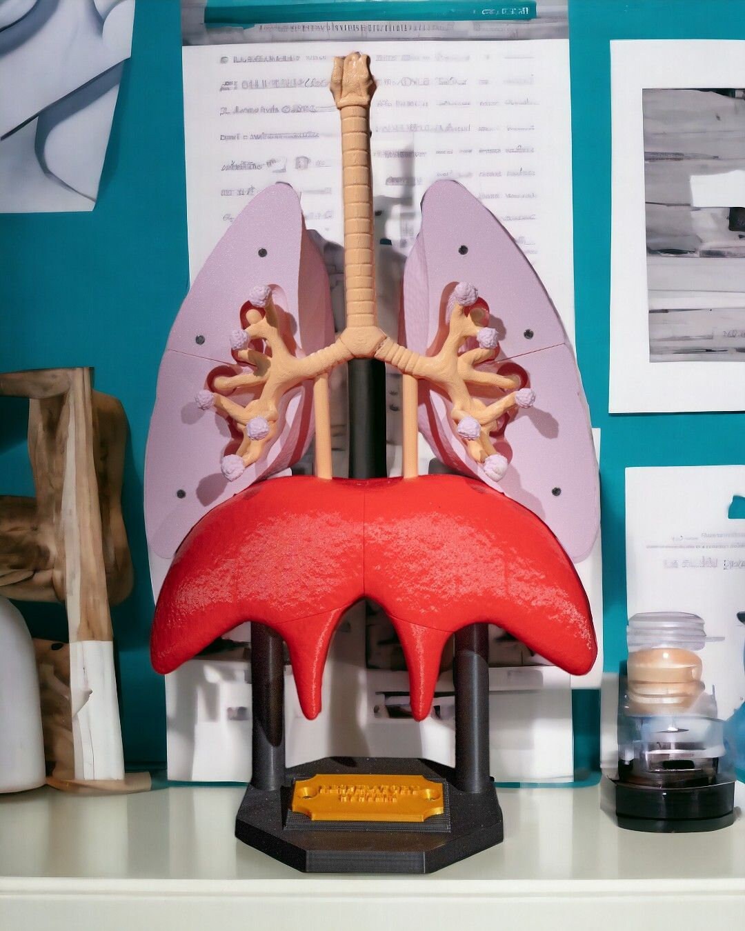 Lung Anatomical Model 43cm High-quality 3D Printed - Etsy