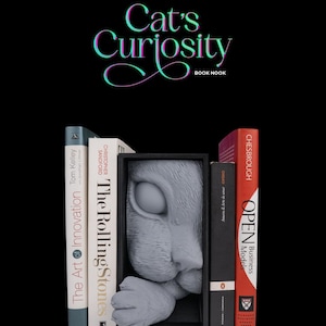 Cat Curiosity - 3D Printed Reading Corner | High Quality | Custom Color ...