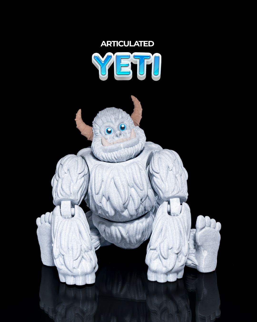 Movable Yeti Toy | 3D Printed | High Quality | Custom Color | Fidget ...