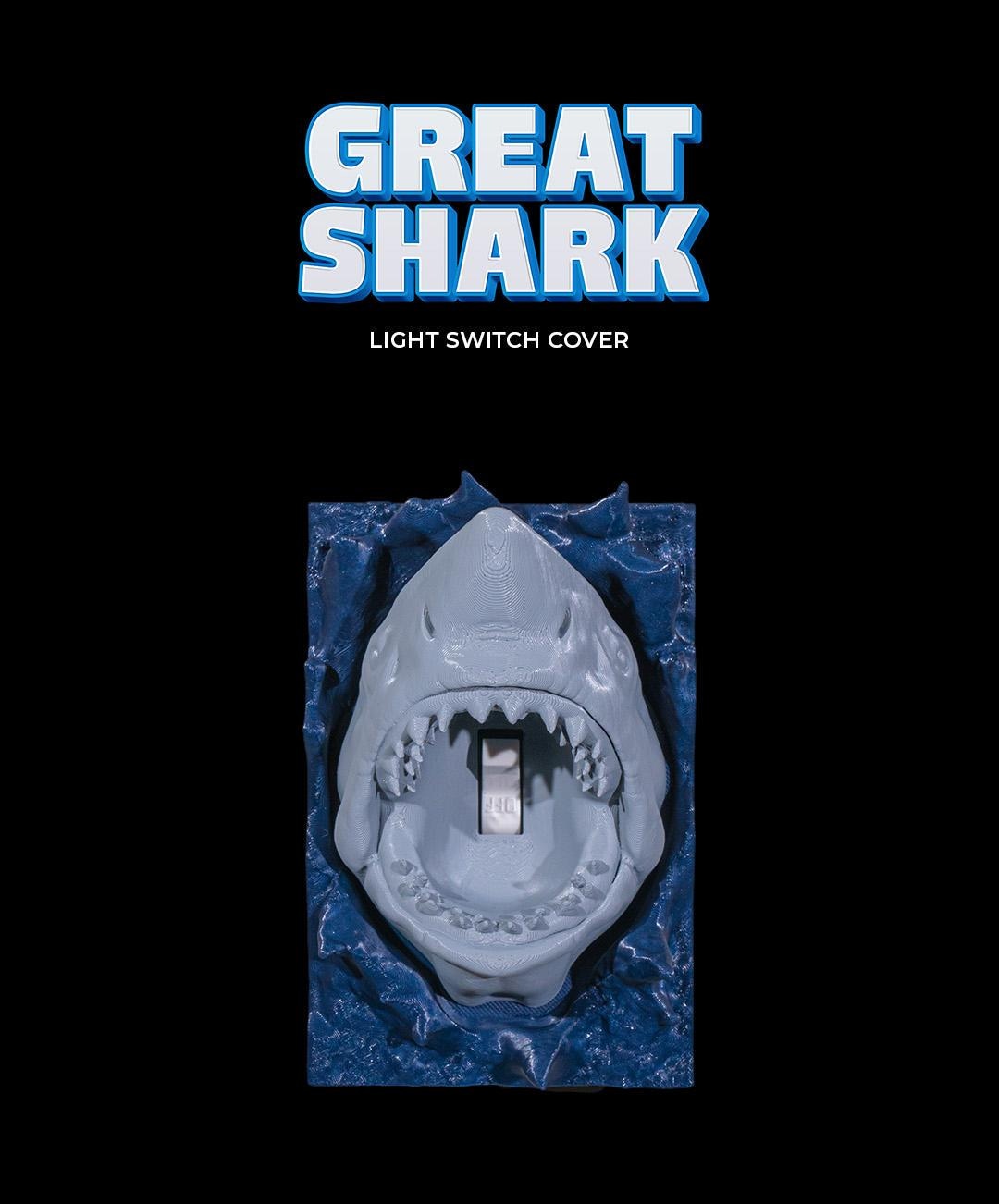 Great White Shark Head Light Switch Cover | Unique Sea Creature Light ...