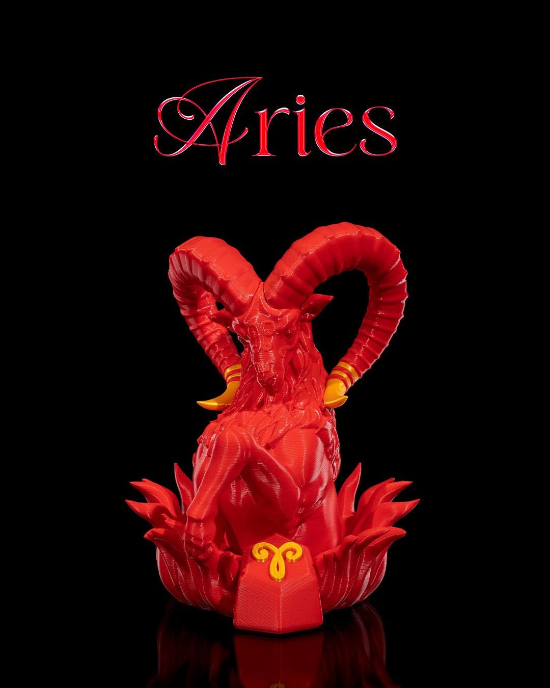 Aries the Ram: A Fiery Zodiacal Figure | 3D Printed | Astrological ...
