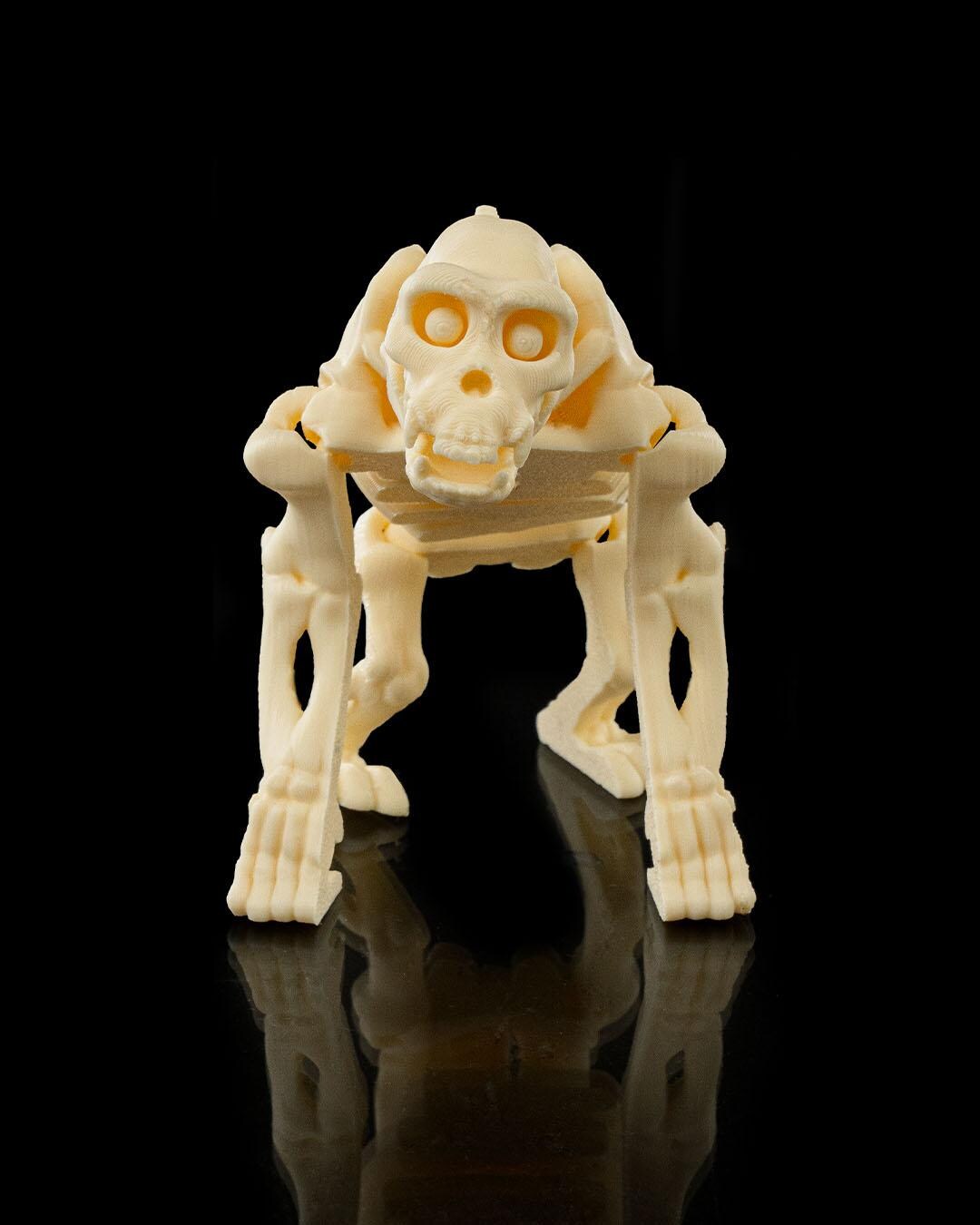 Articulated Skeleton Chimp | 3D Printed | Skeleton Safari Animal Spooky ...