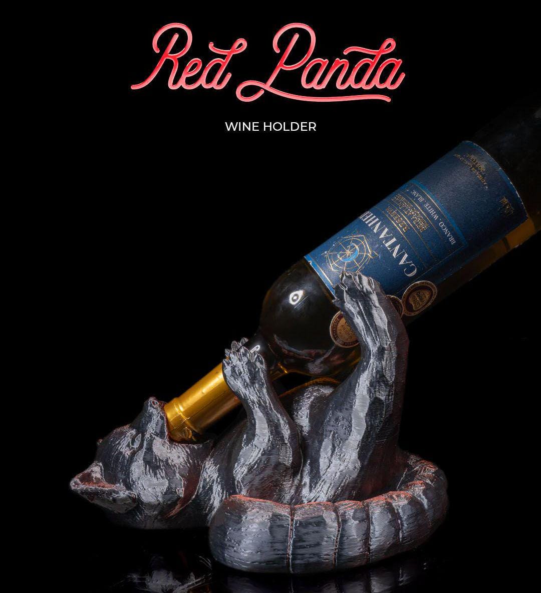Red Panda Wine Holder | 3D Printed | Bottle Stand | High Quality ...
