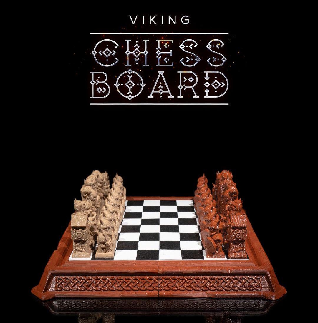 Heroic Viking Chess Set | 3D Printed | Custom Colors | Viking Chess ...