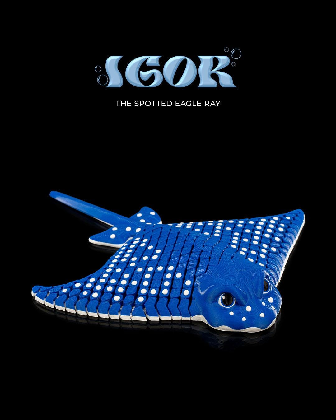 Igor, the Spotted Eagle Ray | Articulated 3D Printed | Wavesealife ...