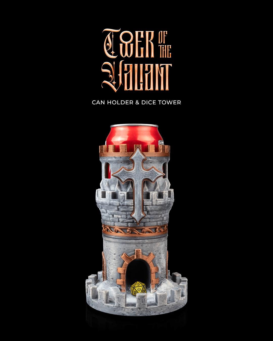 Tower of the Valiant Can Holder & Dice Tower | 3D Printed | Toys and ...