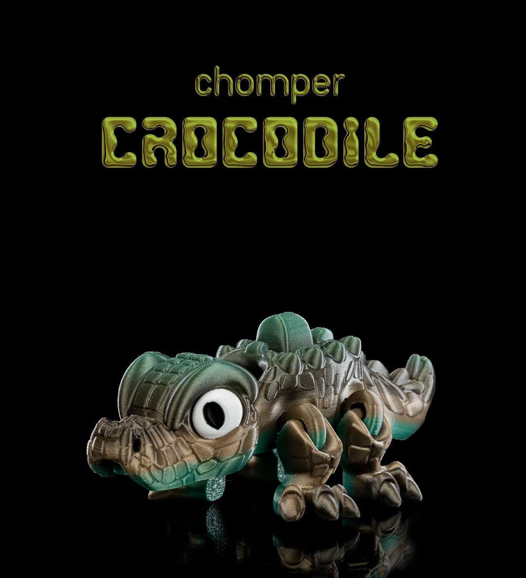 Chomper Crocodile | 3D Printed | Clicking Toy | Flexi Toy | Adorable ...