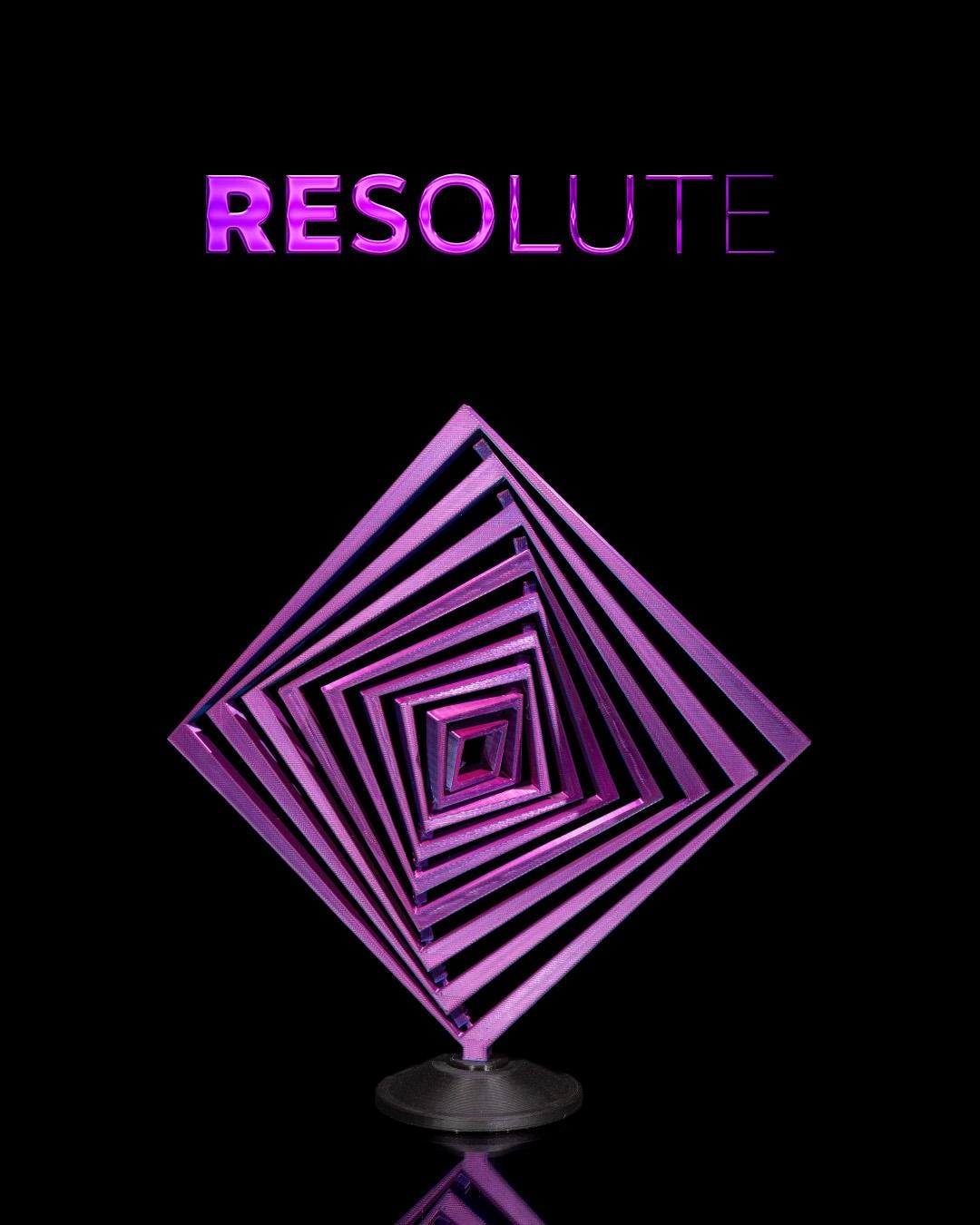Resolute Kinetic Art Sculpture |elegant 3D Printed | 19cm | Custom ...