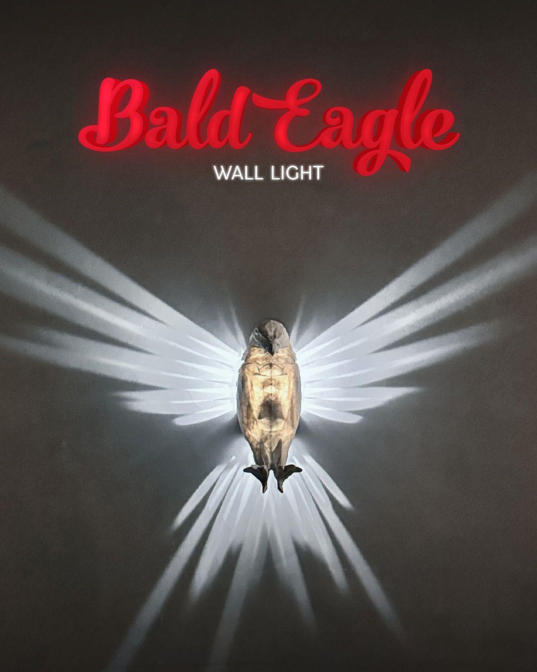 Bald Eagle Wall Light | 3D Printed | Bedside LED Lamp | High Quality ...