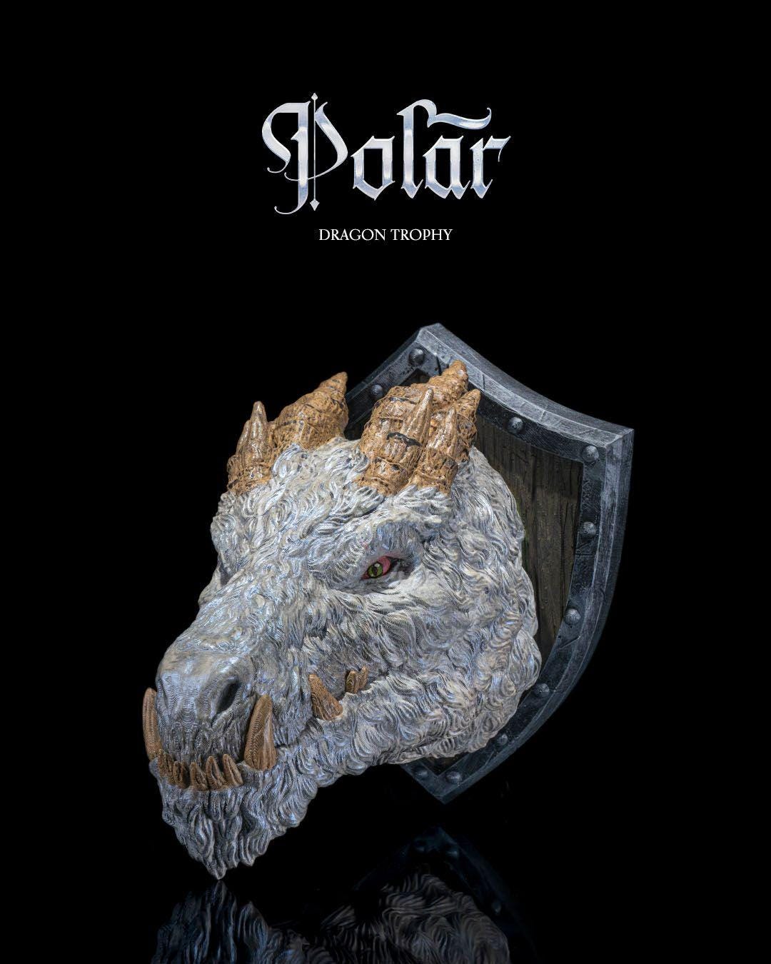 Polar Dragon Trophy | 3D Printed | High Quality | Dragon Trophies ...