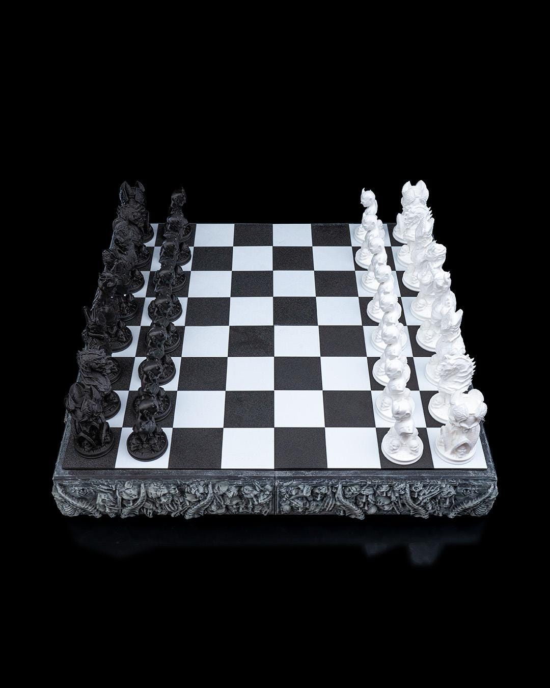 Hell's Gambit Chess Set Demonic Chess Board 3D Printed High Quality - Etsy