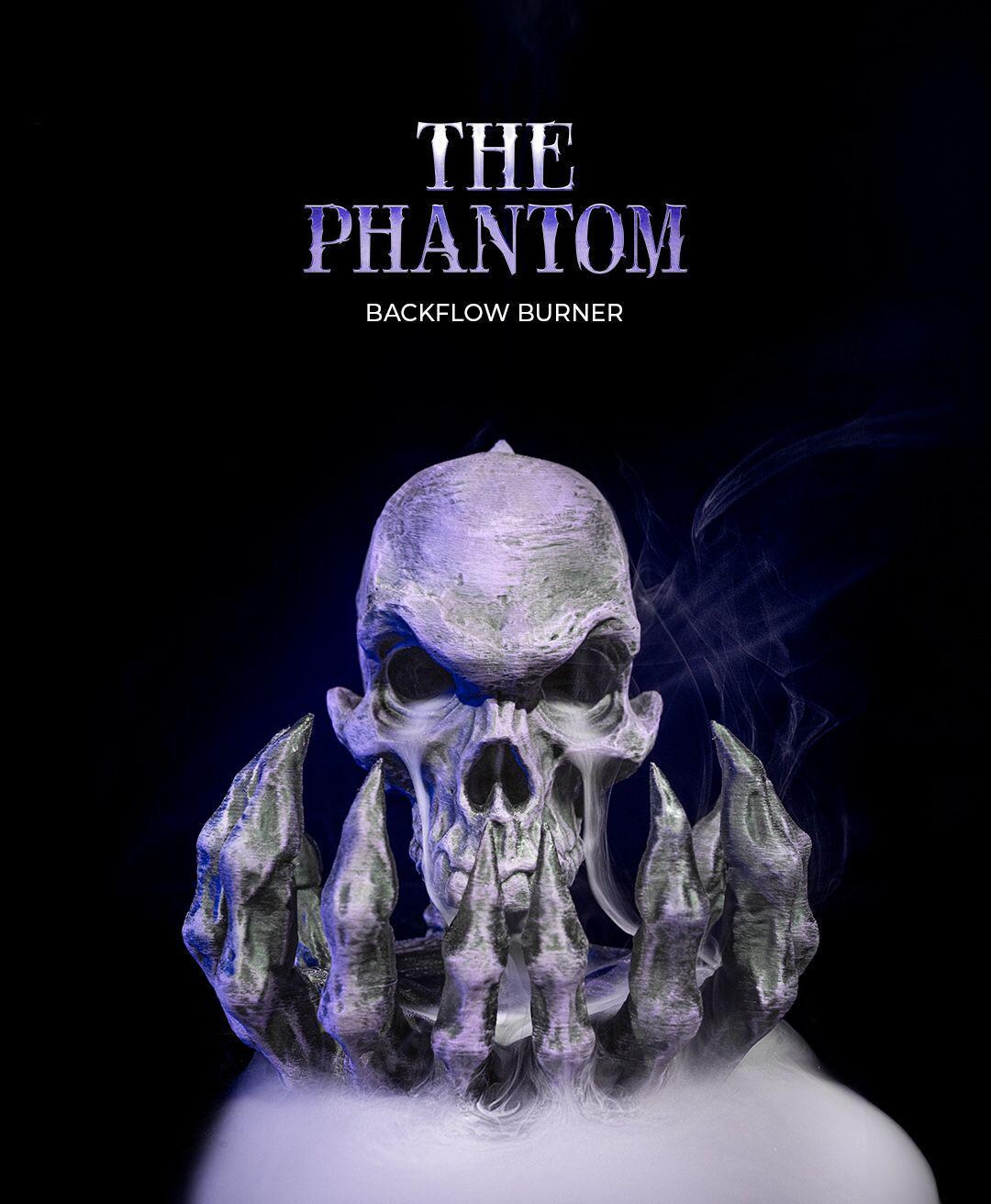 Phantom Skull Backflow Incense Burner | Hand Painted | High-quality ...