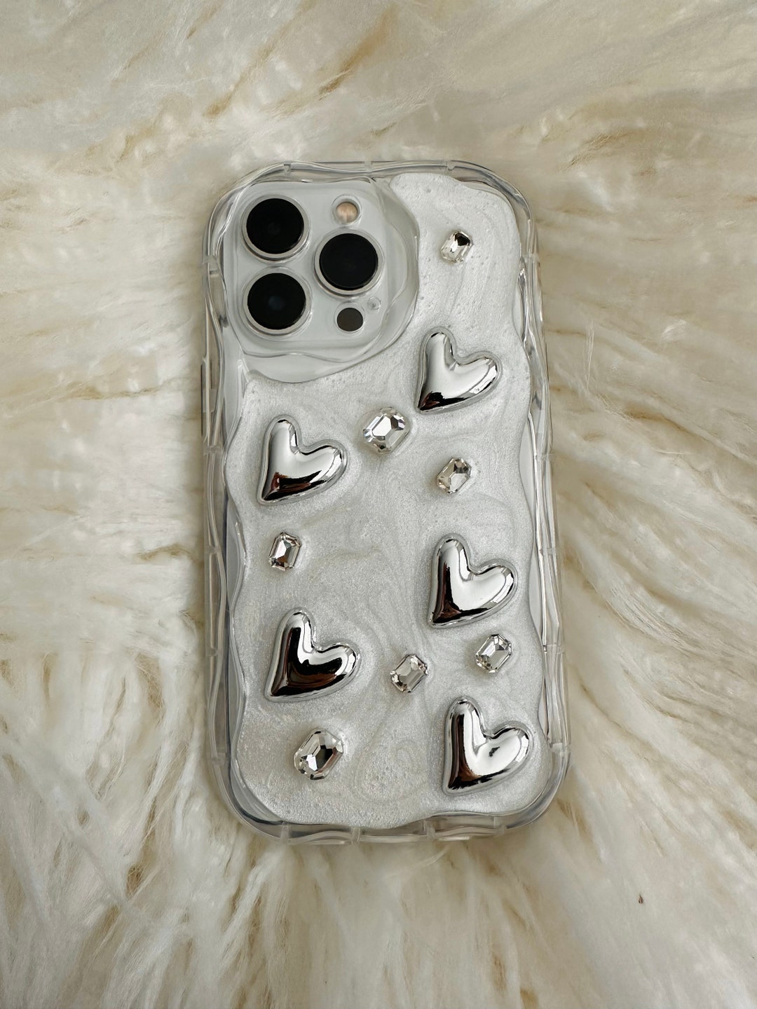 3D Hearts Phone Case for iPhone 16, 15, 14, 13, 12, 11 - Etsy