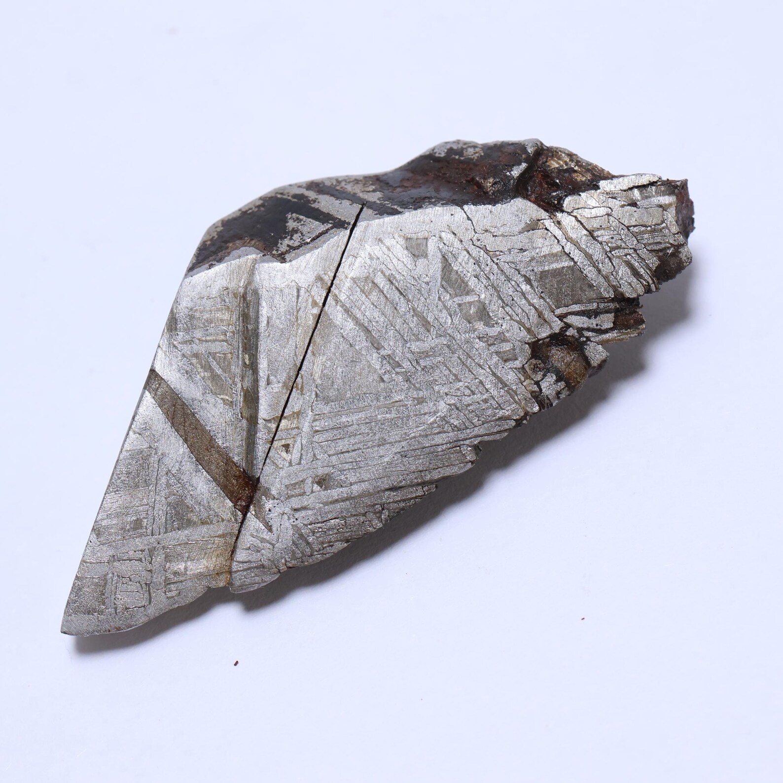 80g Muonionalusta Iron Meteorite Specimen: Natural Westenden Pattern ...