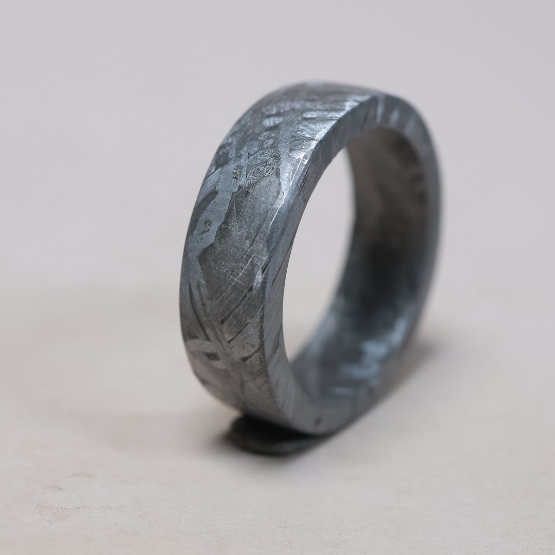 Unique Iron Meteorite Natural Meteorite Carving Ring(11us)! Custom Iron ...