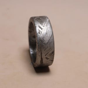 Unique Iron Meteorite Natural Meteorite Carving Ring(11 1/2 US) Custom ...