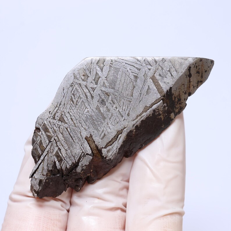80g Muonionalusta Iron Meteorite Specimen: Natural Westenden Pattern ...