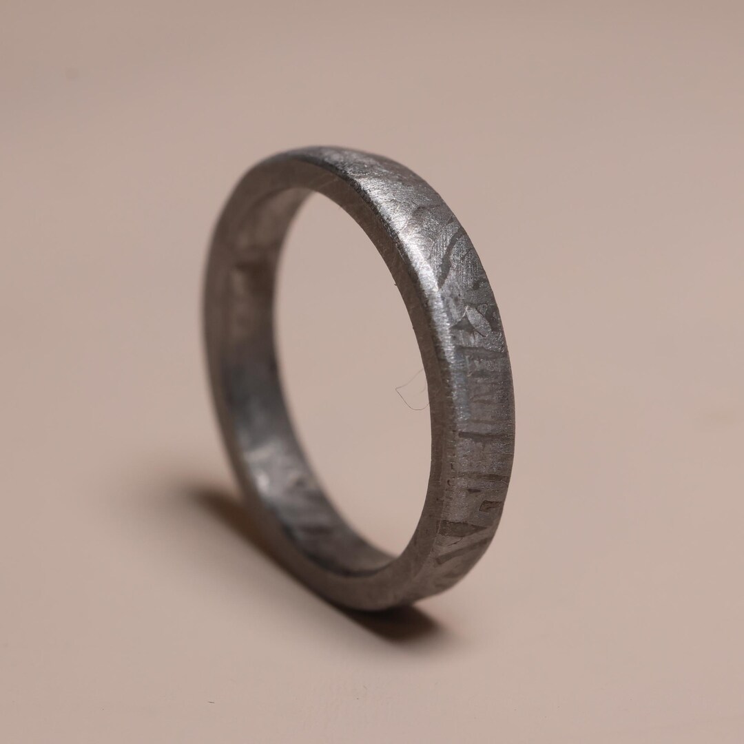 Meteorite Ring Unique Iron Meteorite Natural Meteorite Carving Ring(7us ...