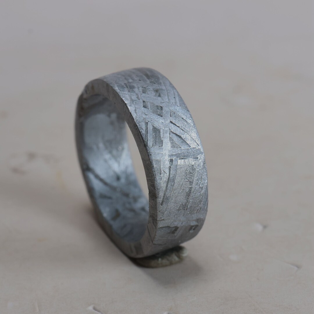 Unique Iron Meteorite Natural Meteorite Carving Ring(us 11)custom Iron ...