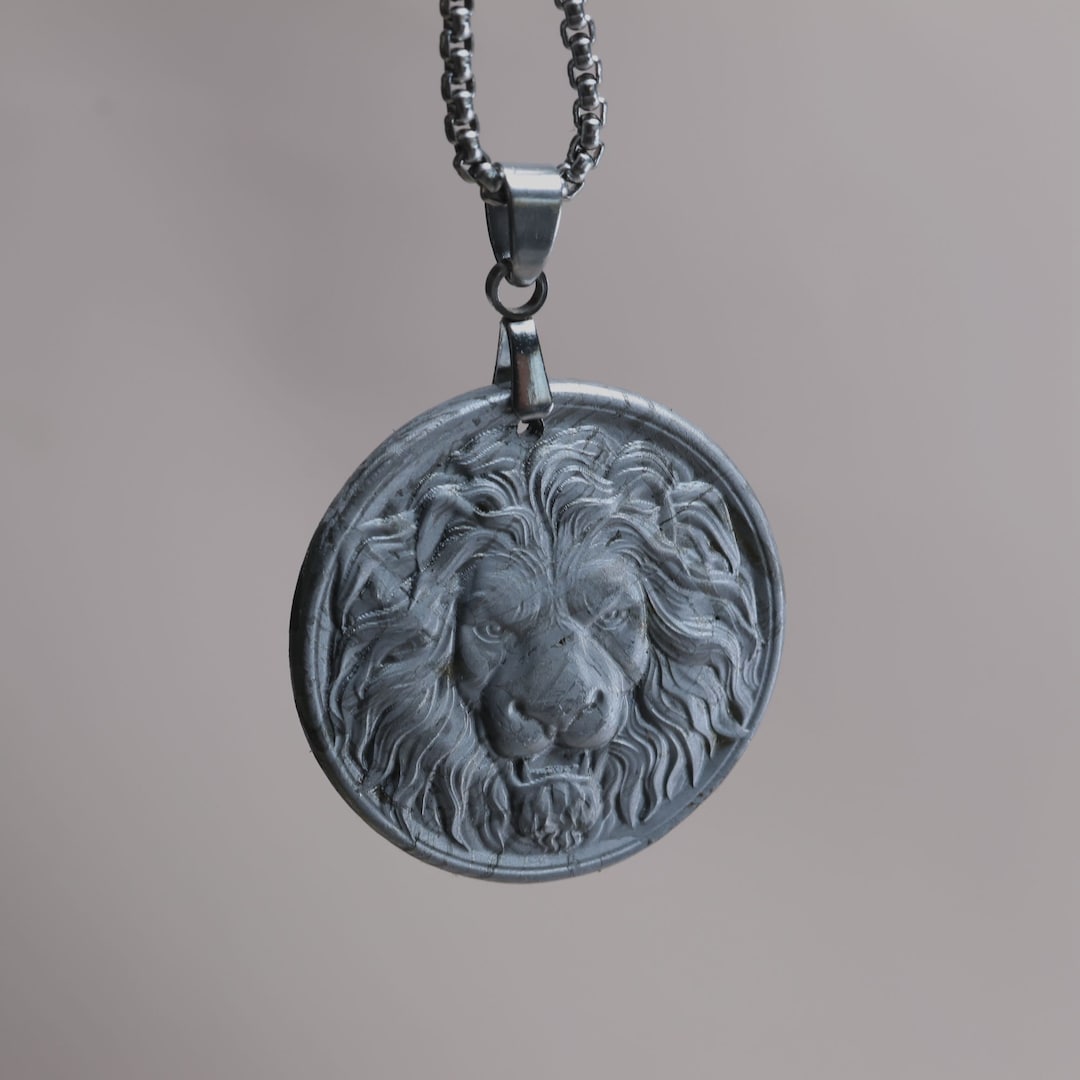 Meteorite Pendant，lion Pendant,personalized Lion Head Meteorite ...