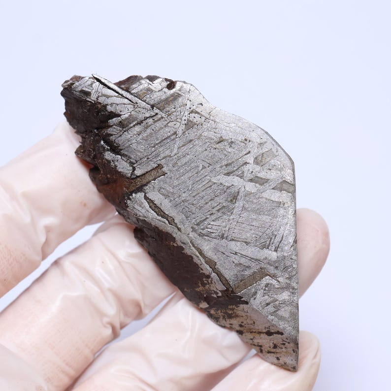 80g Muonionalusta Iron Meteorite Specimen: Natural Westenden Pattern ...
