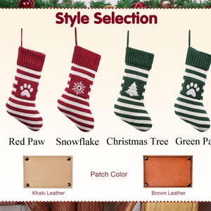 Personalized Christmas Stockings, Personalized Pet Paw Stockings ...