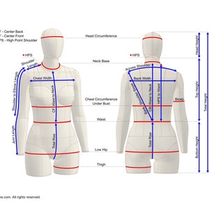 Sewing Pattern for Standard Dress Form Top Size 10 - Etsy
