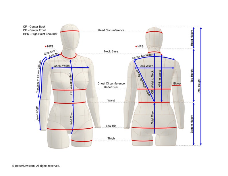 Corset Dress Form Sewing Pattern: Edwardian Torso, Size 8 (PDF Download ...