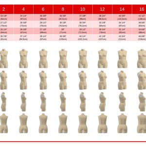 Dress Form Torso Sewing Pattern Size 18 (PDF Download) With Cover - Etsy
