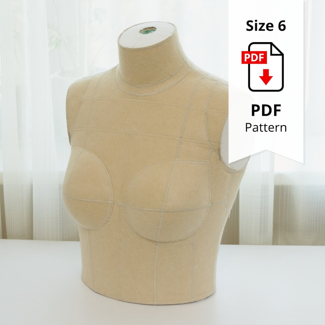 Sewing Pattern for Standard Dress Form Top Size 6 - Etsy