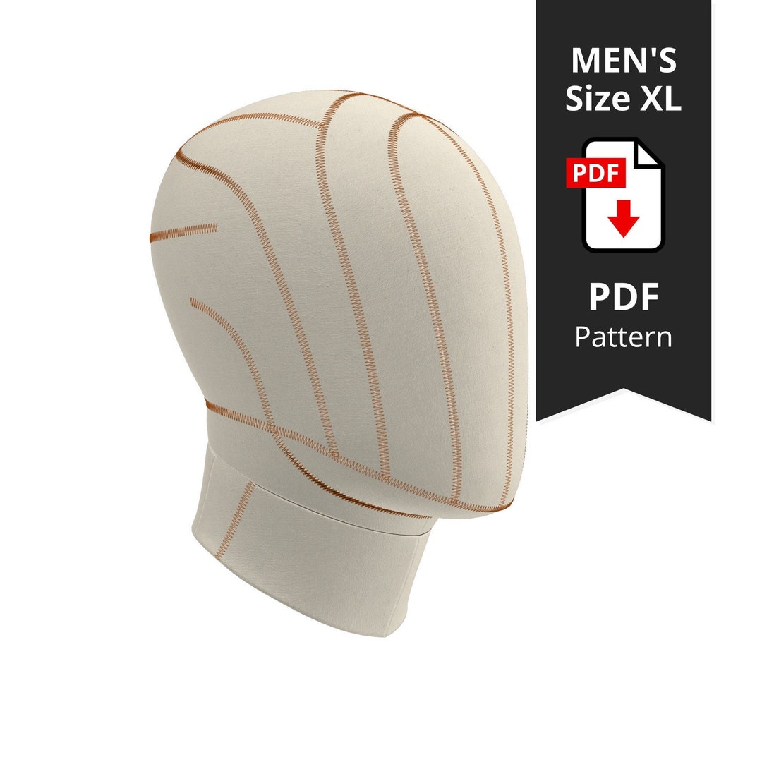 Sewing Pattern for Universal Men's Head Size XL With Cover Included - Etsy