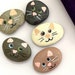 Set of Five Painted Cat Rocks Hand Painted Rocks Cats Fun Painted Rocks ...