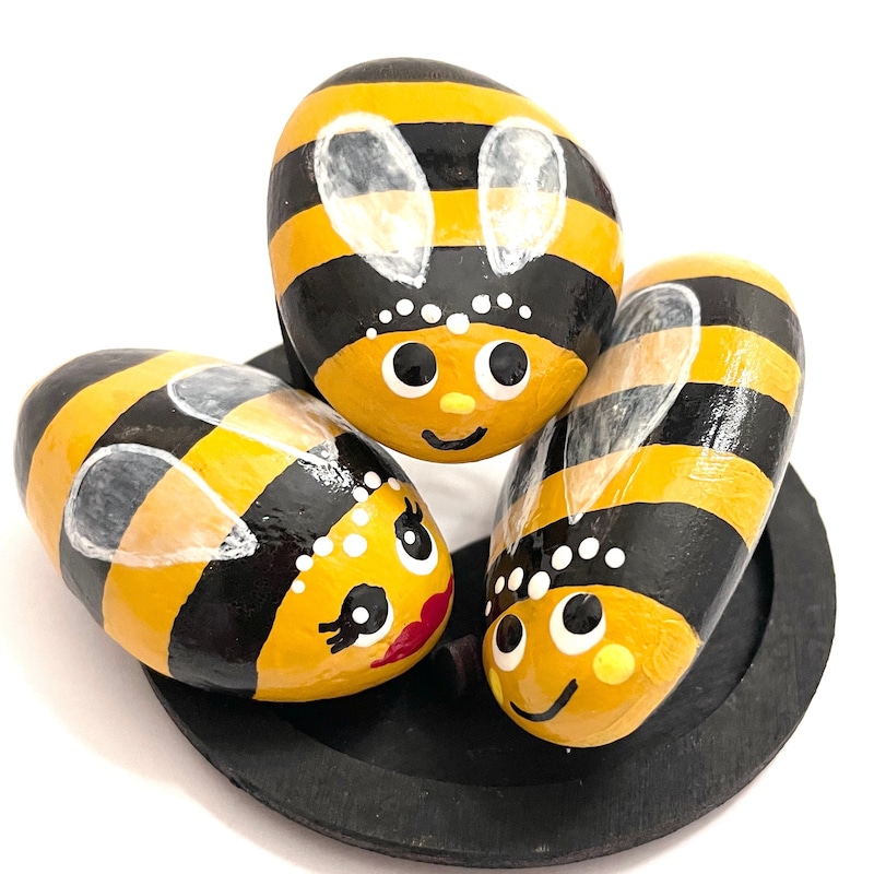 Painted Stones Bees - Etsy