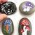 Set of Five Painted Cat Rocks Hand Painted Rocks Cats Fun Painted Rocks ...