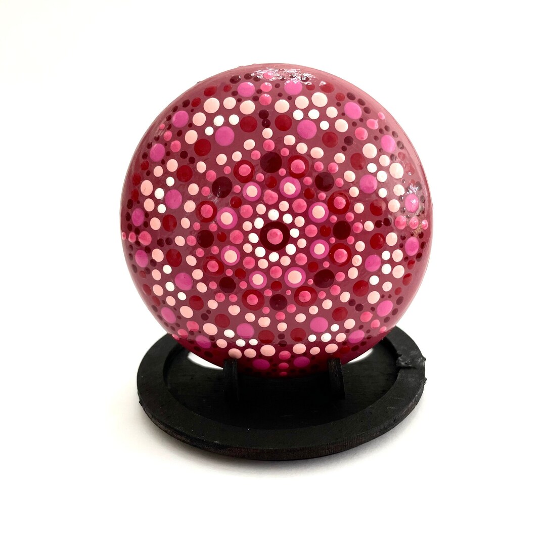 Pink Painted Rocks Mandala Stone Art Hand Painted Rocks - Etsy
