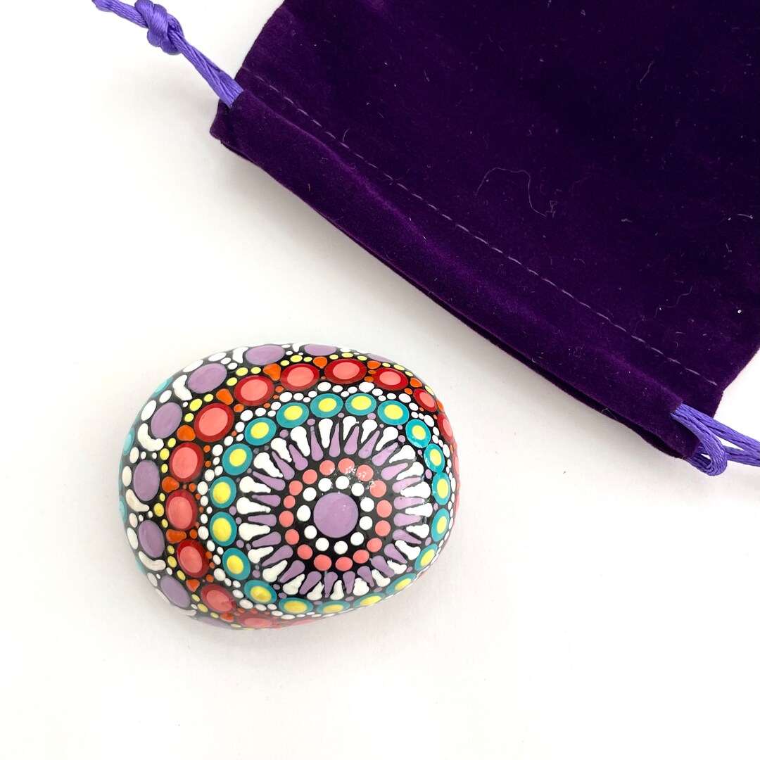 Mandala Painted Rocks Dotted Rocks Hand Painted Mandala - Etsy