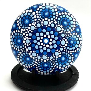 Infinity Stone - Hand Painted Rocks - Dotted Rocks Purple Blue - Rock ...