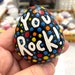Hand Painted Rock Blue Healing Stone Breathe Painted Rocks ...