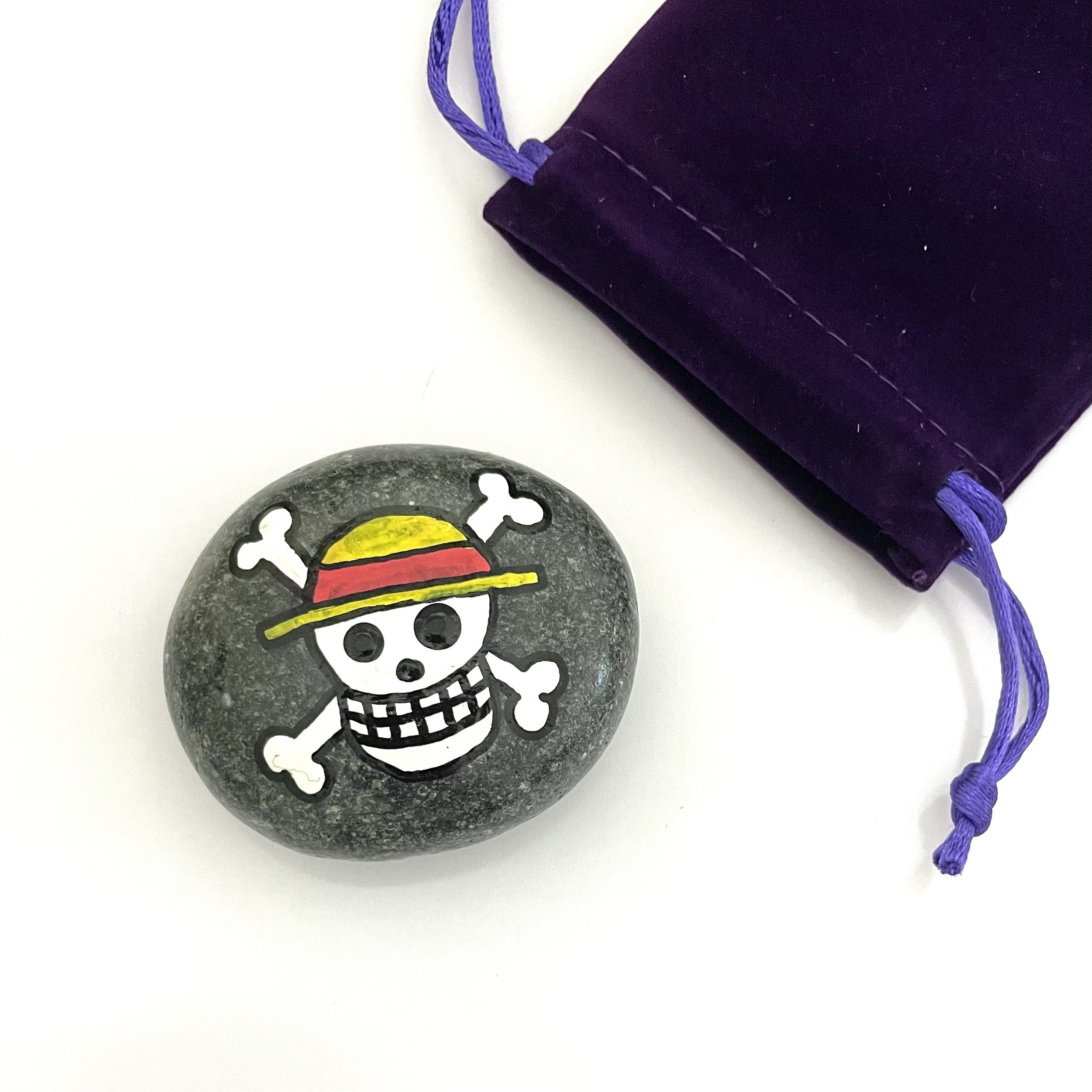 One Piece Rock Art - Hand Painted Stones and Rocks Anime - Cute Painted ...