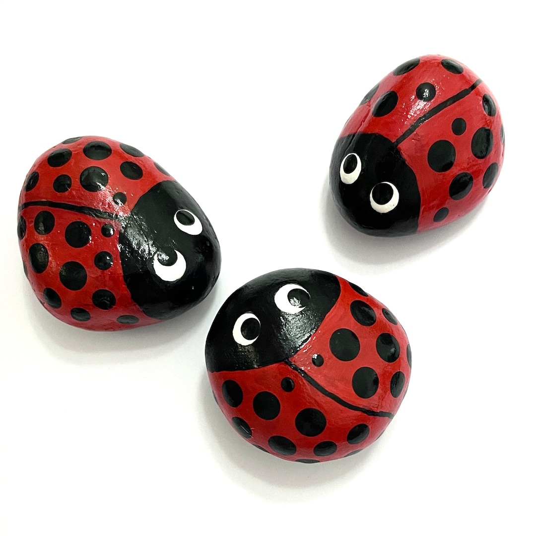 Ladybug Painted Rocks Animals - Animal Painted Rocks - Cute Painted ...
