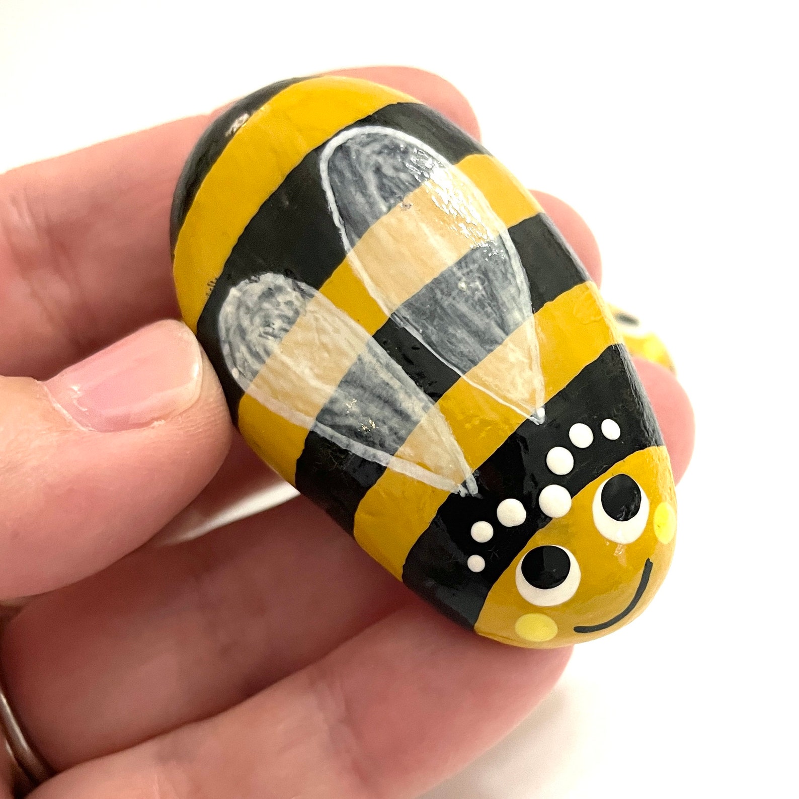 Bee Painted Rocks Animals - Animal Painted Rocks - Bee Lover Gift ...