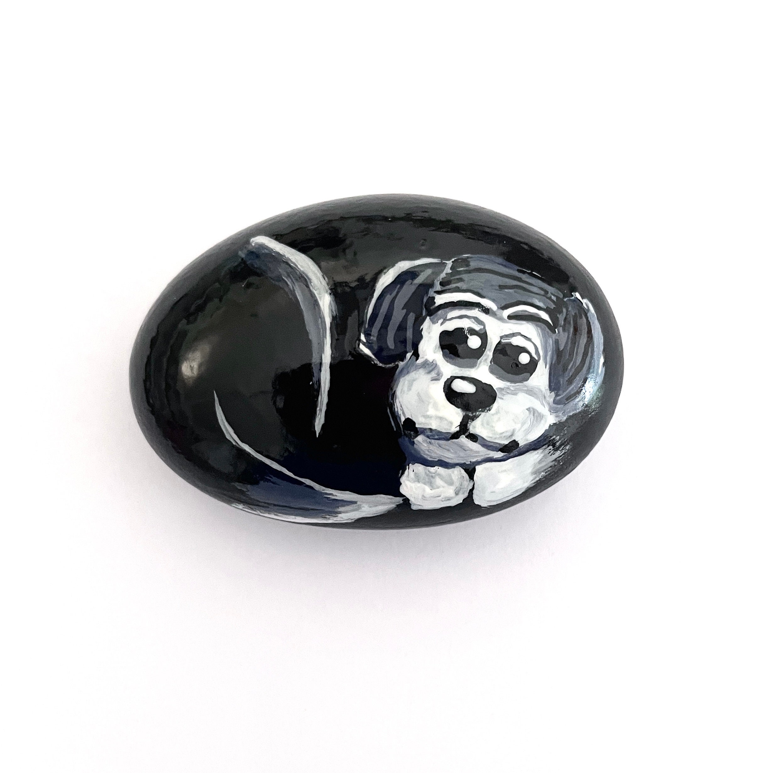 Painted Dog Rock Art Dog Painted Rock Hand Painted Rocks Animals Fun ...