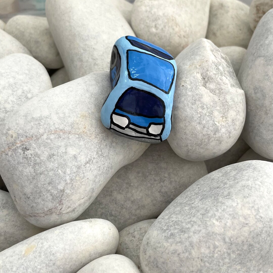 Hand Painted Rocks Car - Car Art Stone - Car Accessories - Gift for Car ...