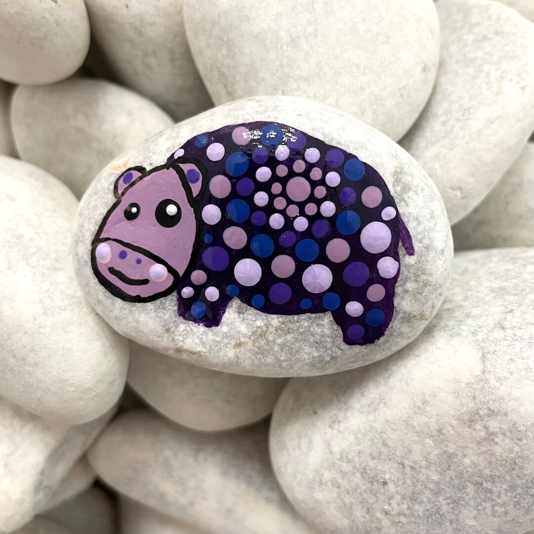 Hippo Rock Painting Painted Rock Animals Painted Mandala Stone Animal ...