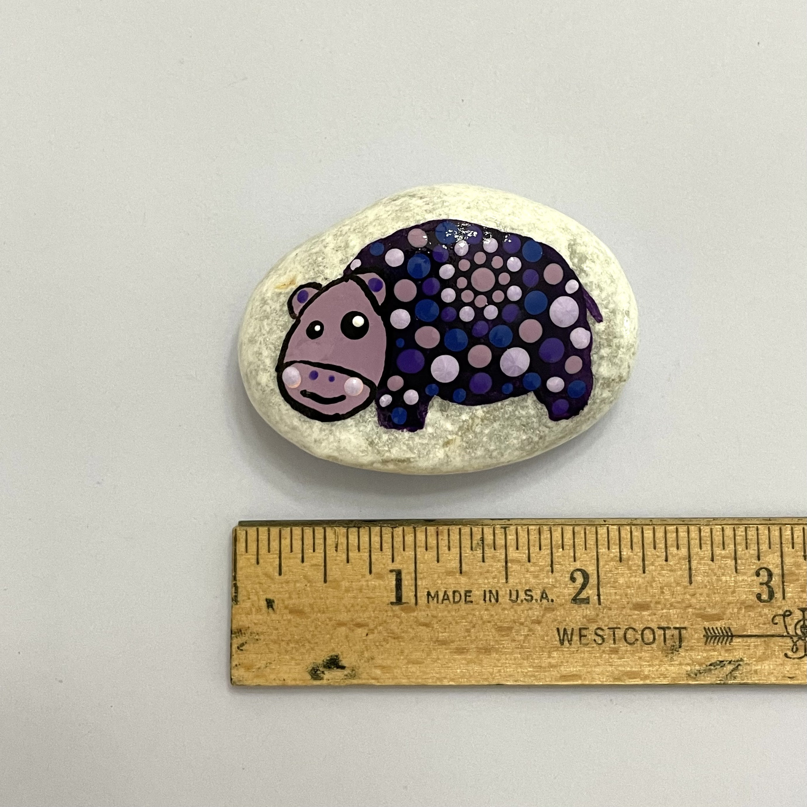 Hippo Rock Painting Painted Rock Animals Painted Mandala - Etsy UK