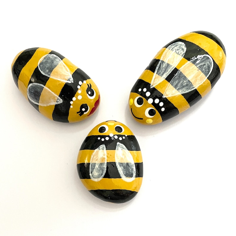 Bee Painted Rocks Animals - Animal Painted Rocks - Bee Lover Gift ...