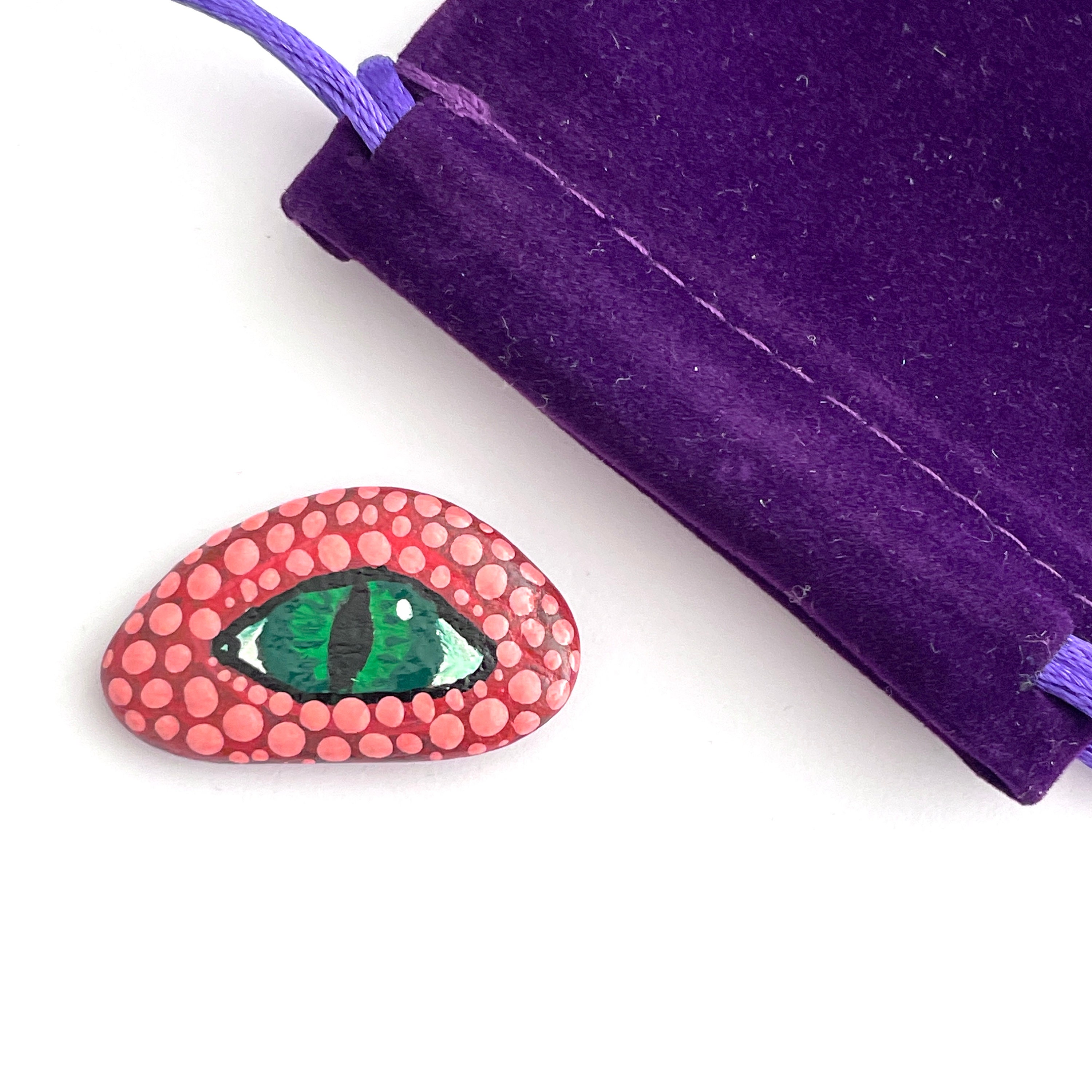 Hand Painted Purple Dragon Rocks Rock Painting Small Dragon Stone ...