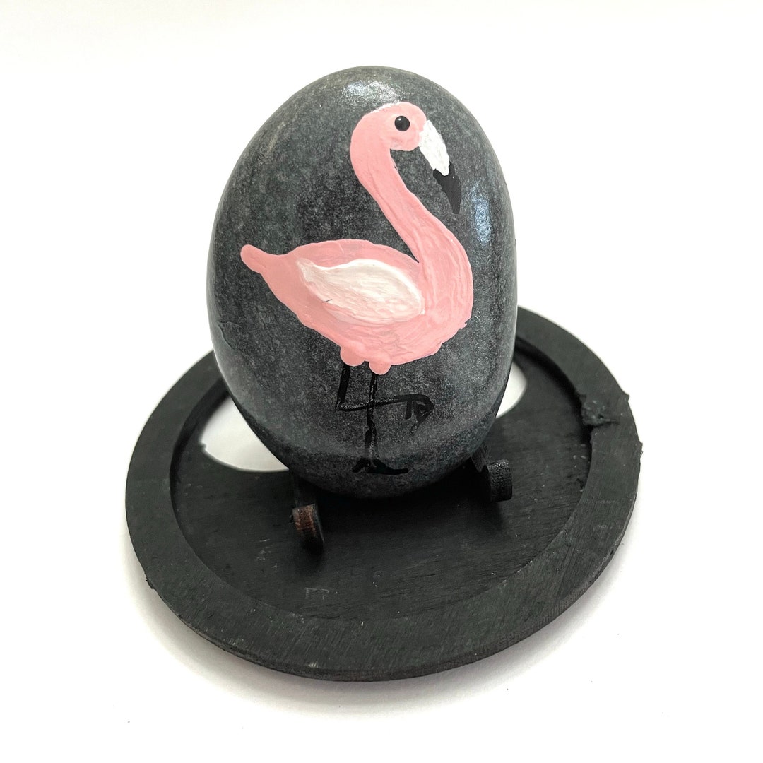 Painted Flamingo Stone - Hand Painted Rocks - Hand Painted Rock Animals ...