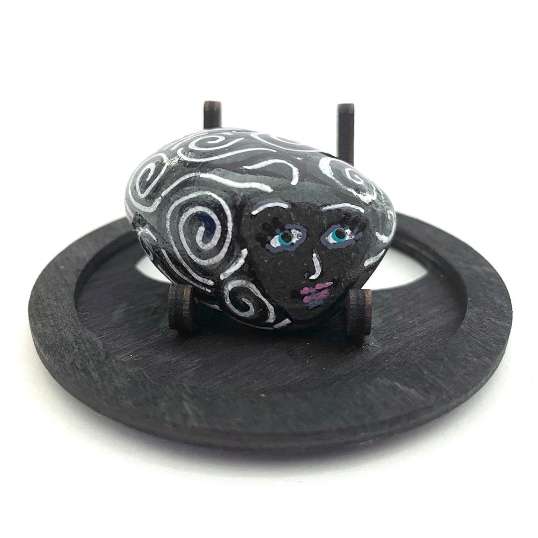 Painted Rock Art - Hand Painted Rocks - Rock Painting - Black and White ...