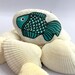 Turquoise Fish Rock Animals - Hand Painted Rocks Ocean Marine - Sea ...